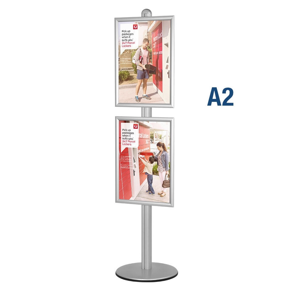 Point of Sale Display Stand with 2 x A2 Poster Frame. Modular Display ...