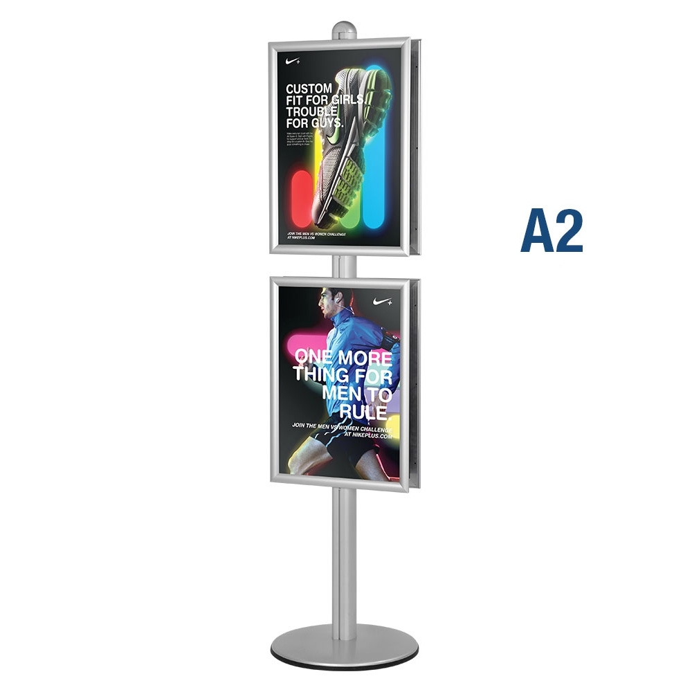 Modular Floor Display Stand- Display 4 x A2 Clip Frames, Double sided ...