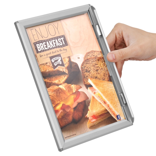A5 Clip Frame: Counter Top / Wall Mounted, Silver Poster Frame