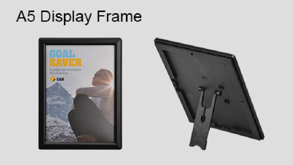 A5 Snap Frame – Black - Wall Mount or Countertop ¦ Slimline Warehouse