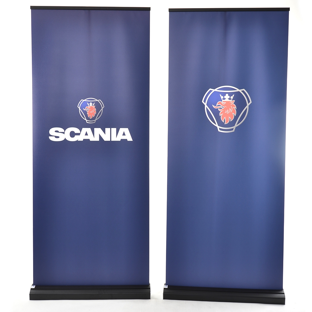 Retractable Banner Stand - Single Sided with Black Base