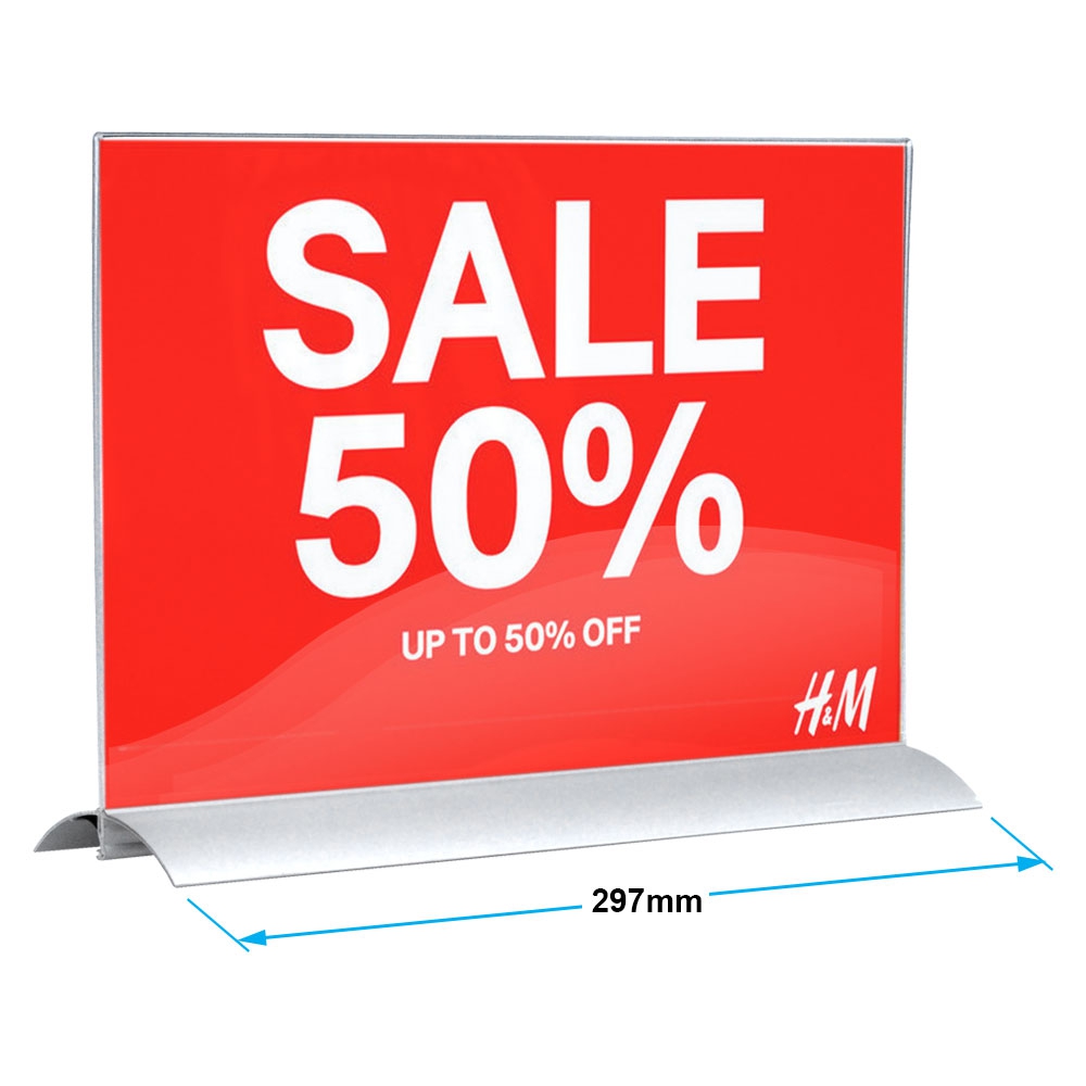 A4 Acrylic POS Menu Display or Counter Sign - Landscape