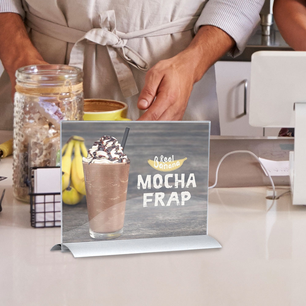 A4 Acrylic POS Menu Display or Counter Sign - Landscape
