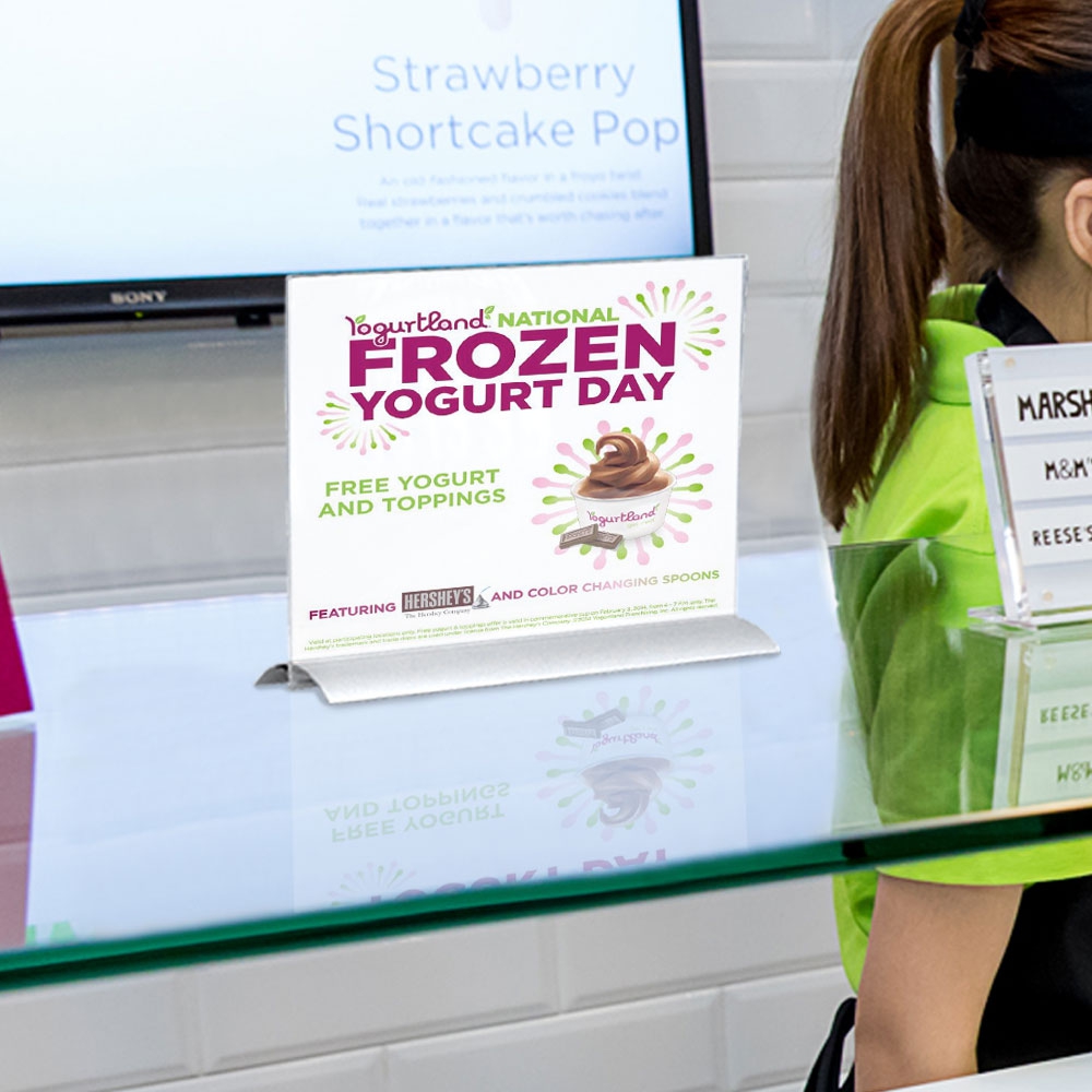 A4 Acrylic POS Menu Display or Counter Sign - Landscape