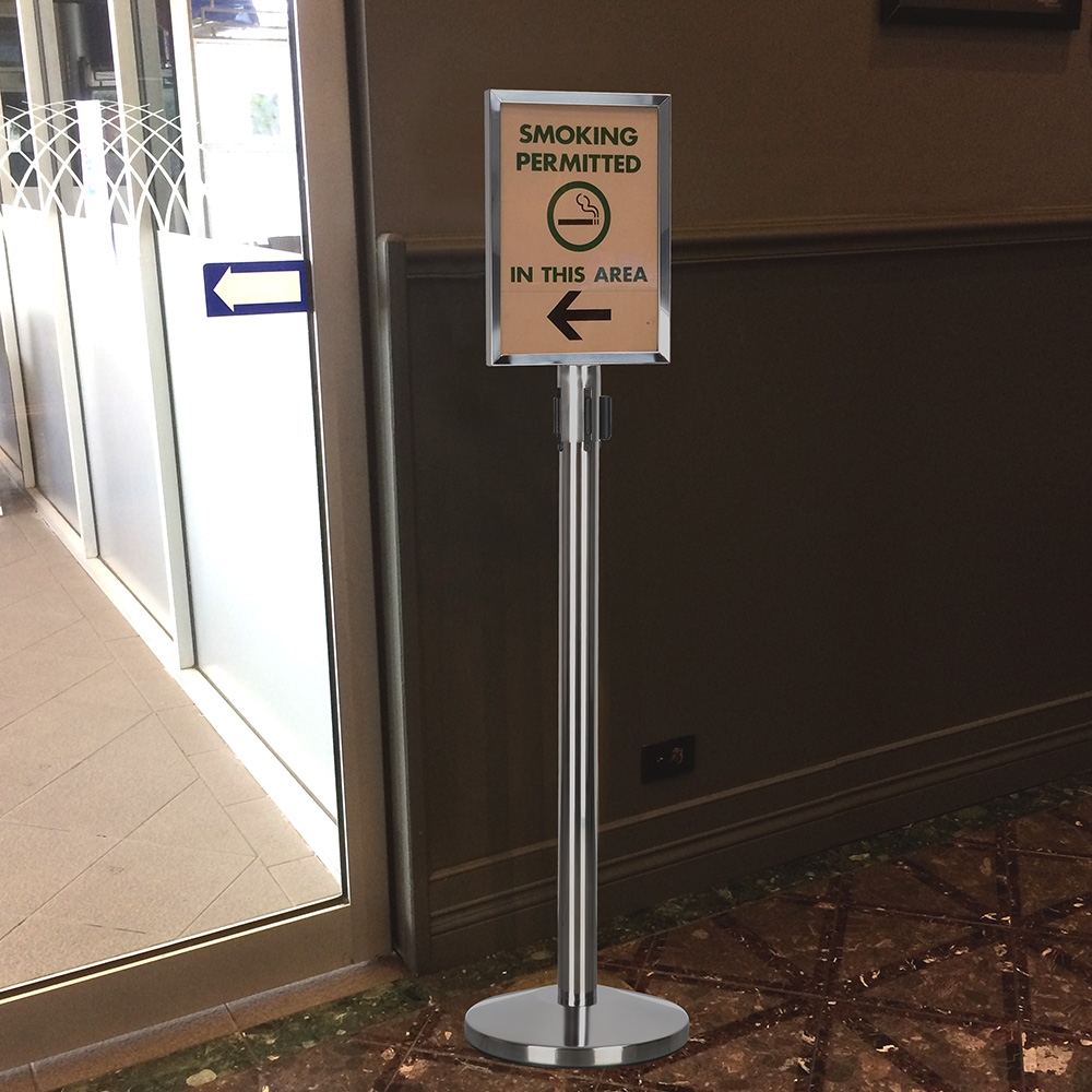 Changeable Signs for Retractable Barriers. A3 Size Portrait Format