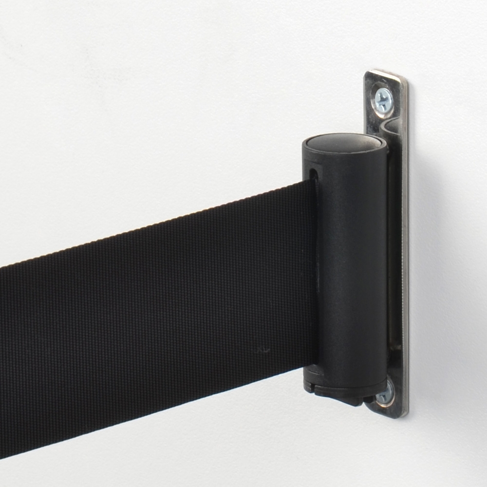 Retractable Barrier Wall Mounted – Polished Silver