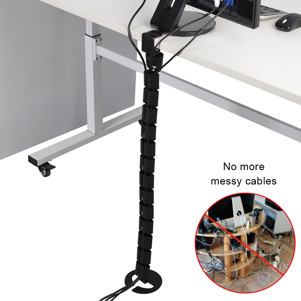 Office Desk Cable Management - Up to 91cm - Ships Same Day
