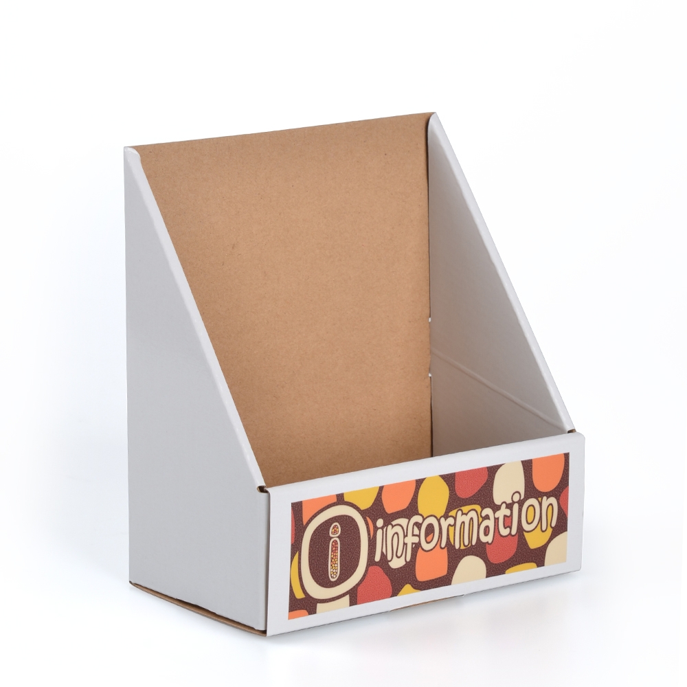 A5 Leaflet Holders Cardboard - Custom 150 x 50mm Graphic - Counter