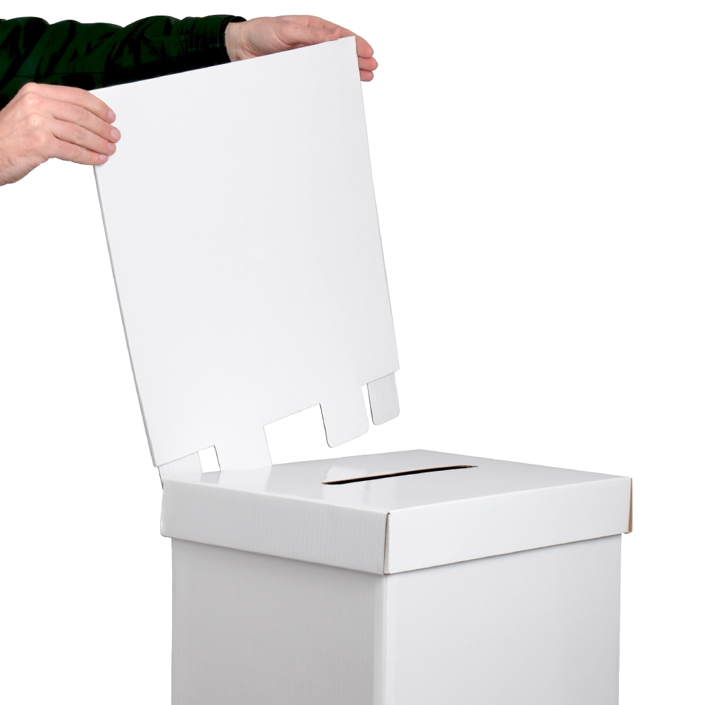 Cardboard Raffle Boxes - Floor Standing w/Header - Ships Same Day