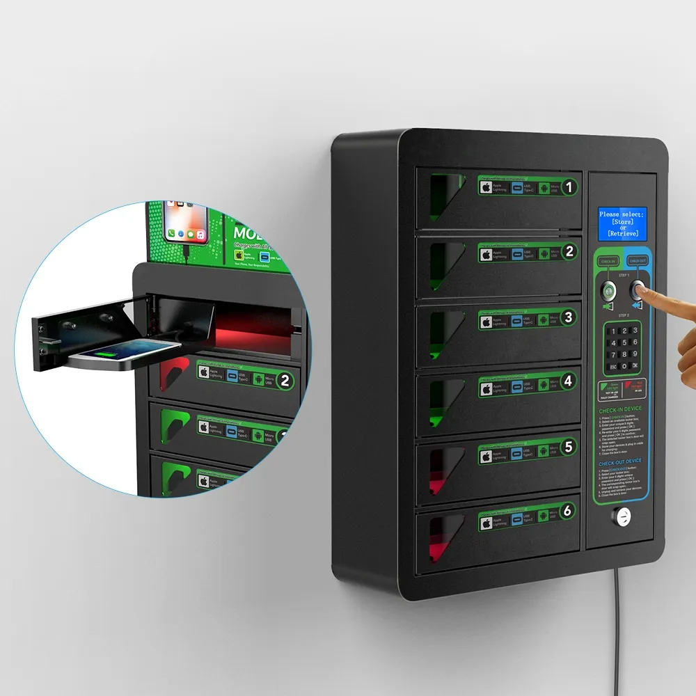 Battery Charging Lockers – 6 Compartment w/PIN System!