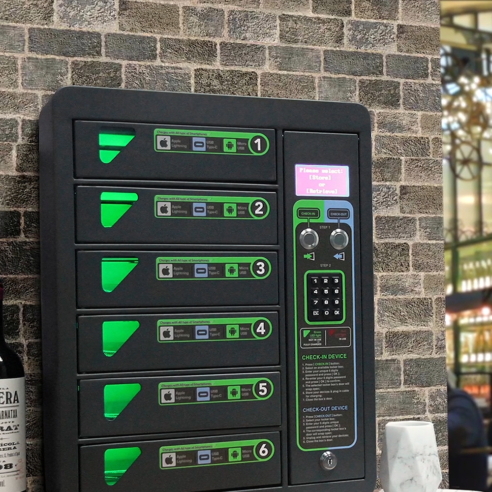 Battery Charging Lockers – 6 Compartment w/PIN System!