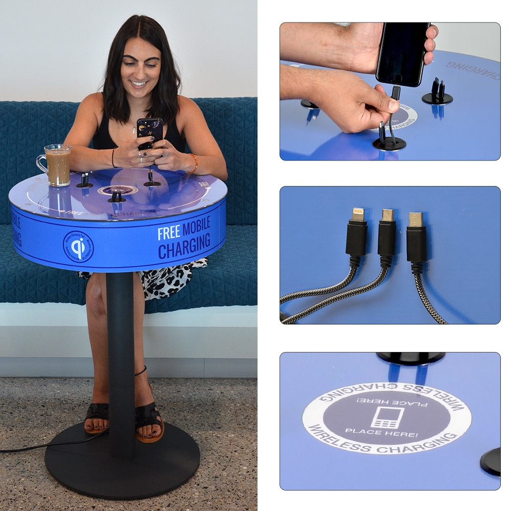 Power Table Charging Table - Wireless & Multi-device USB!