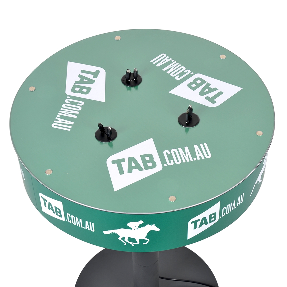 Cell Phone Charging Tables – Custom Print in Full Colour