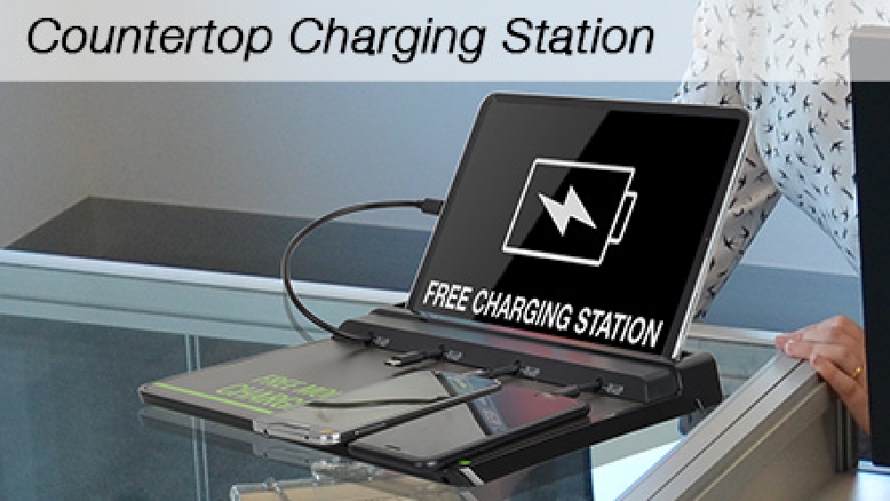 Universal Charging Station - 4 Cables & Custom Graphic