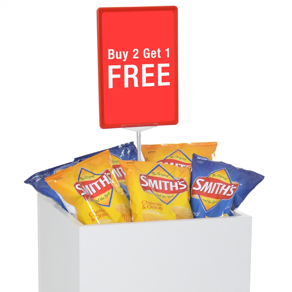 Bulk Display Bins - White w/ Adj. Shelf - Ships Same Day