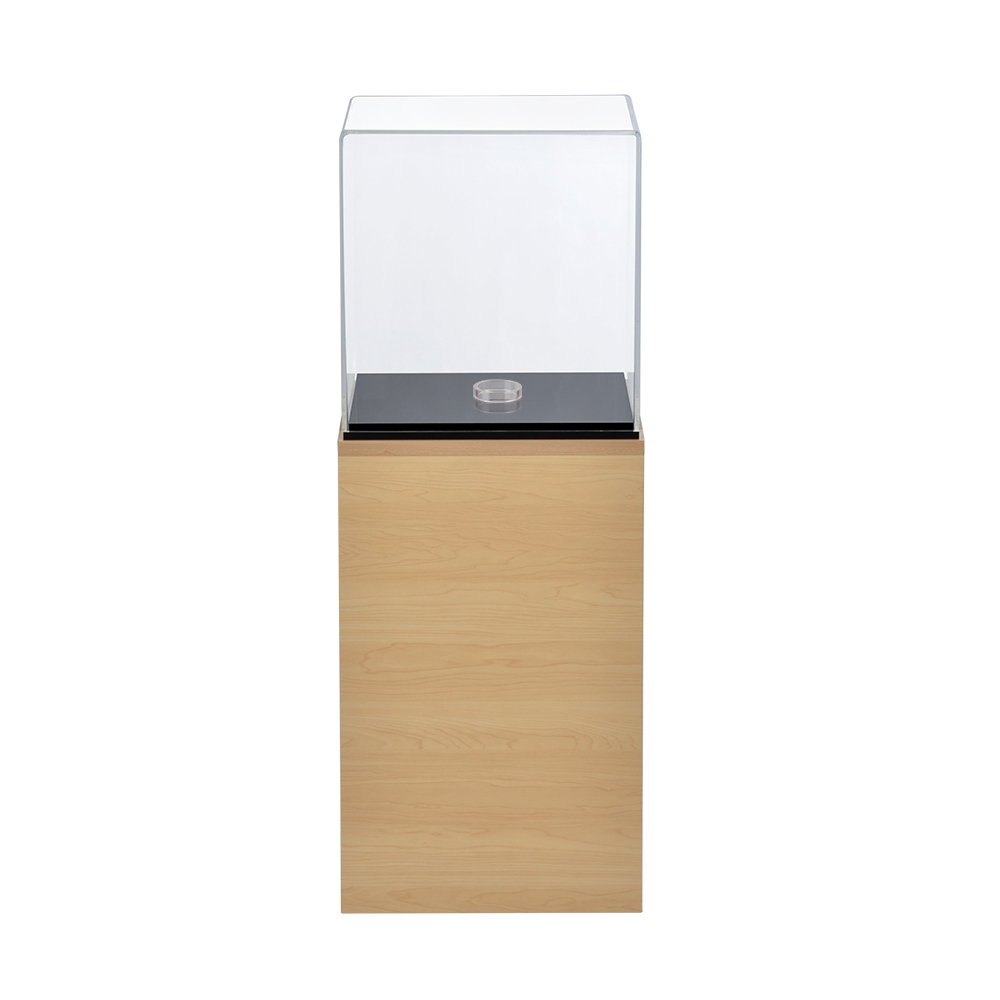 Museum Display Box - Acrylic Cube & 61cm Maple Plinth - Ships Same Day