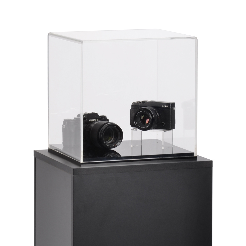 Museum Acrylic Display Cases - Cube & Black Plinth - Ships Same Day