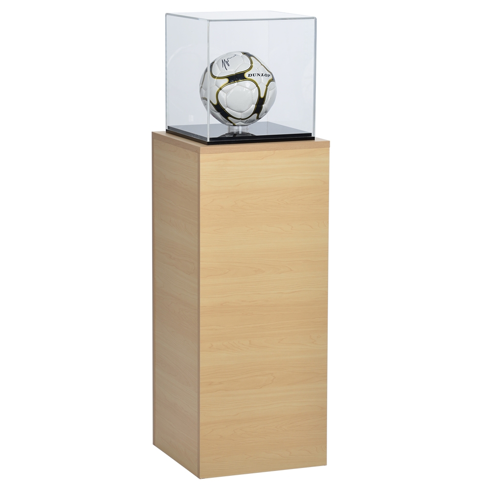 Modern Display Pedestals - Acrylic Cube & Maple Plinth - Ships Same Day