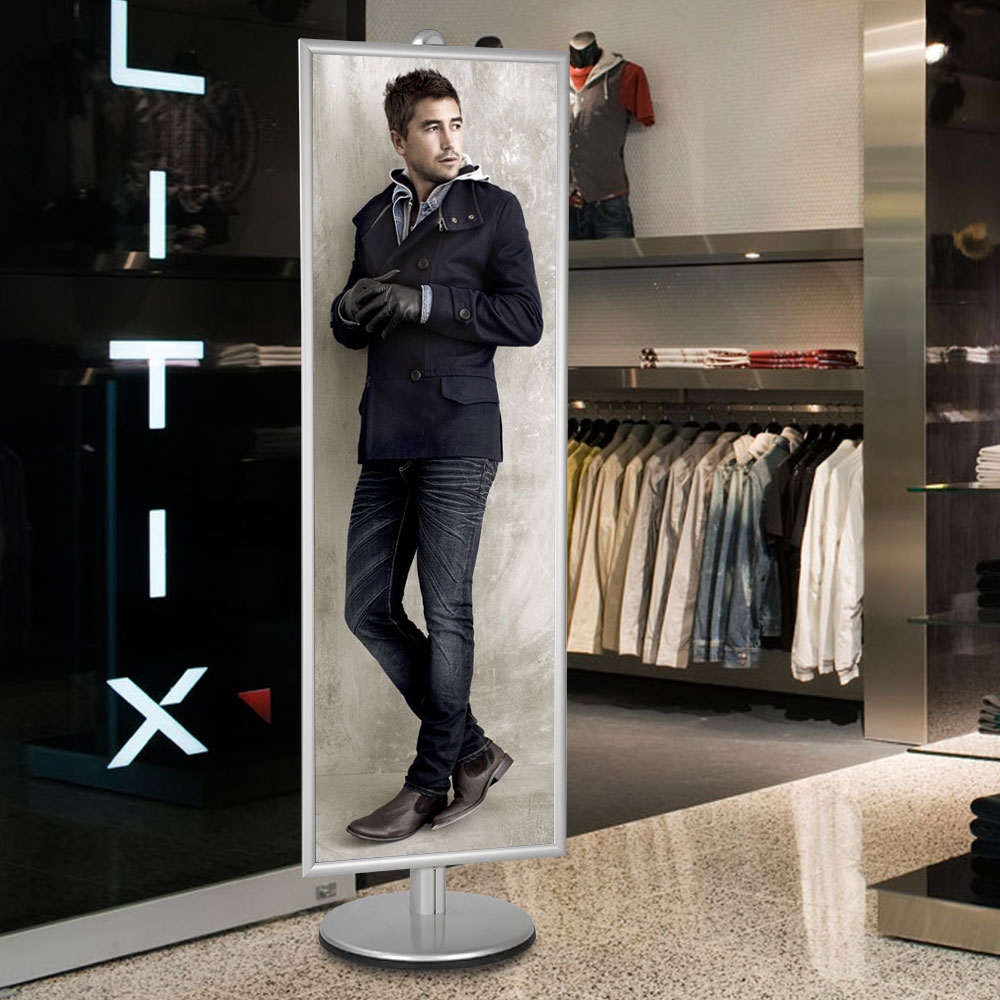 Display Stand with Large Clip Frame Poster Holder. 1700 x 600mm Display ...