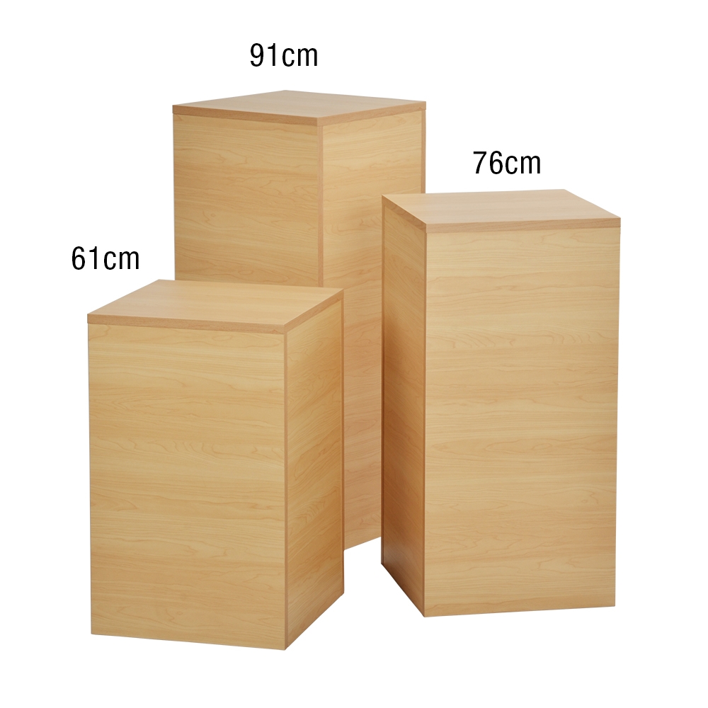 Timber Plinths - 61, 76, & 91cm Heights - Maple - Ship Same Day!