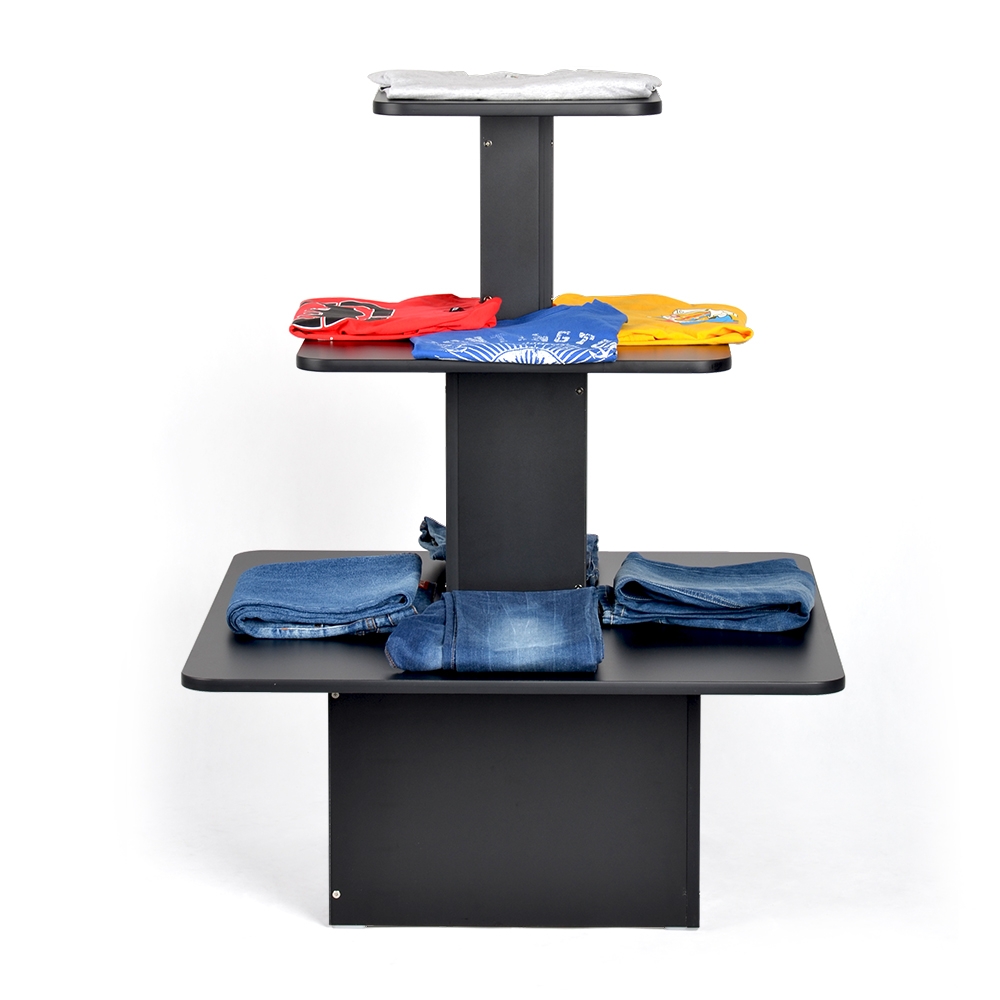 Retail Table - 116cm w/3 Tiers - Black - Ships Same Day!