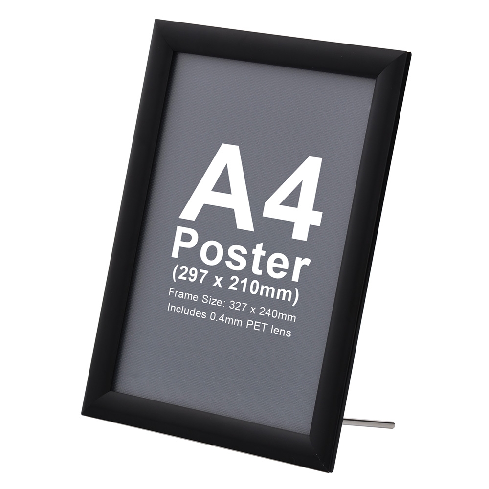 A4 Snap Together Picture Frame - Black - Ships Same Day!
