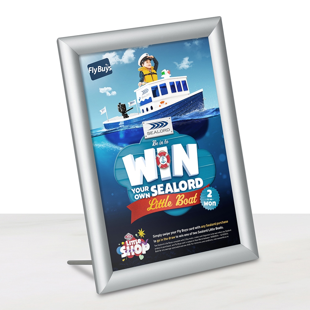 A4 Silver Snap Frames - Wall or Countertop - Ships Same Day!