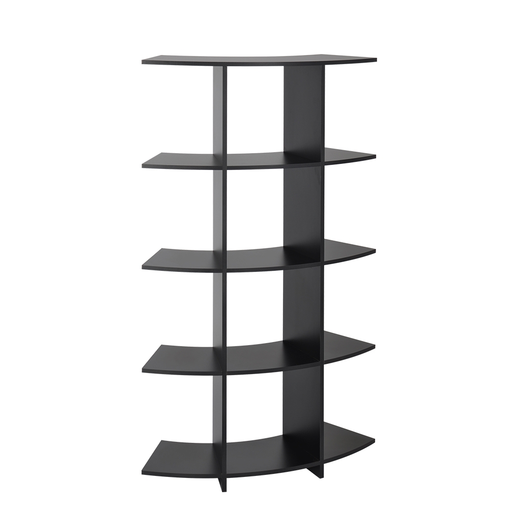 Black Retail Shelving - 5 Tier Wood - Ships Same Day!