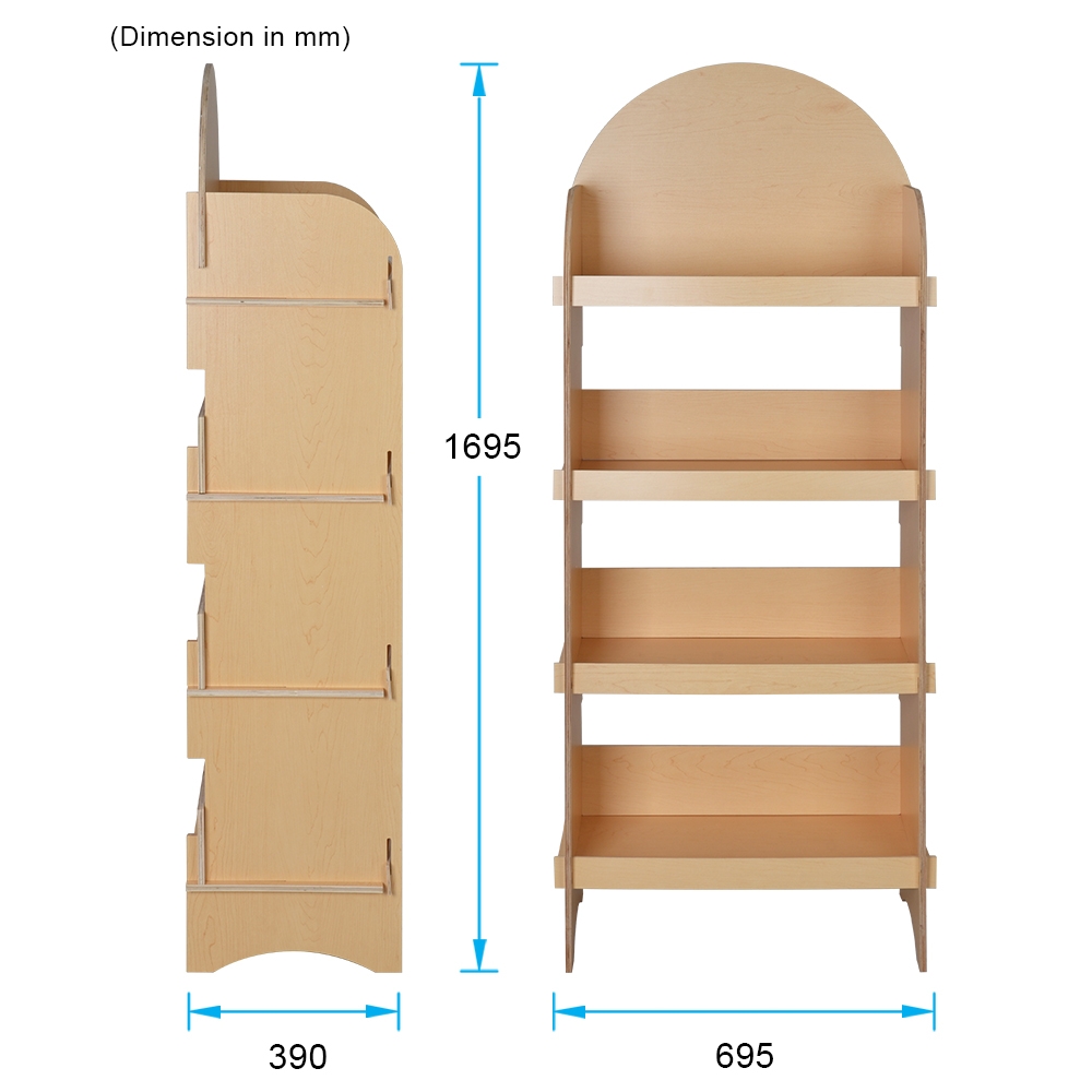 Wooden Display Rack - 4 Tier Stand - Ships Same Day!