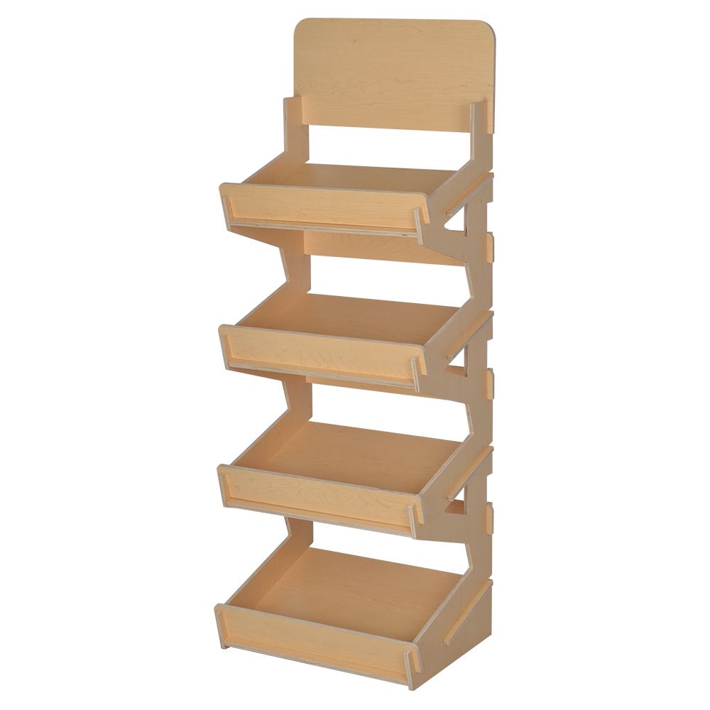 4 Tiered Wooden Display Stand - Dump Bin - Ships Same Day