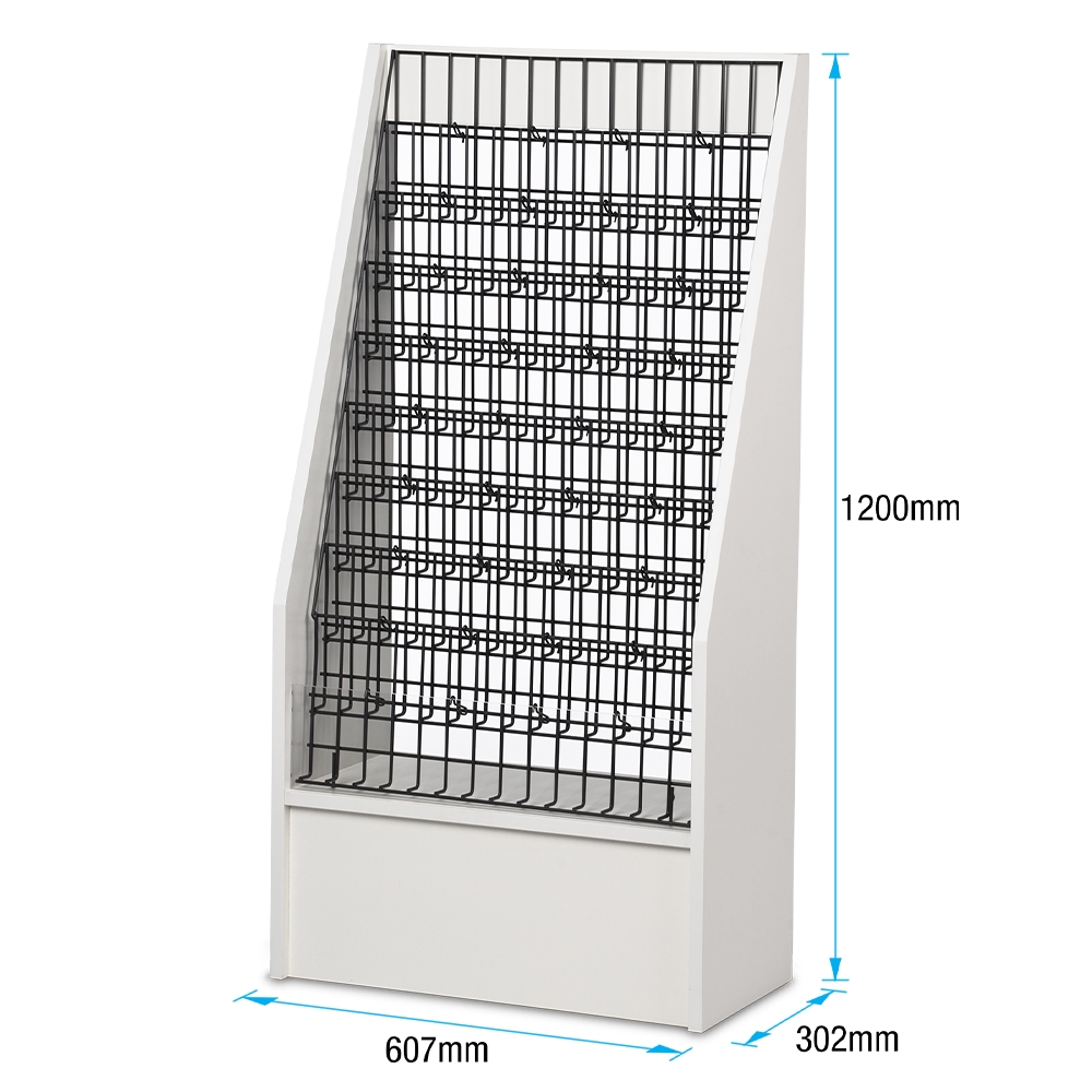 Floor Standing Brochure Display Rack - 9 Tier White - Ships Same Day