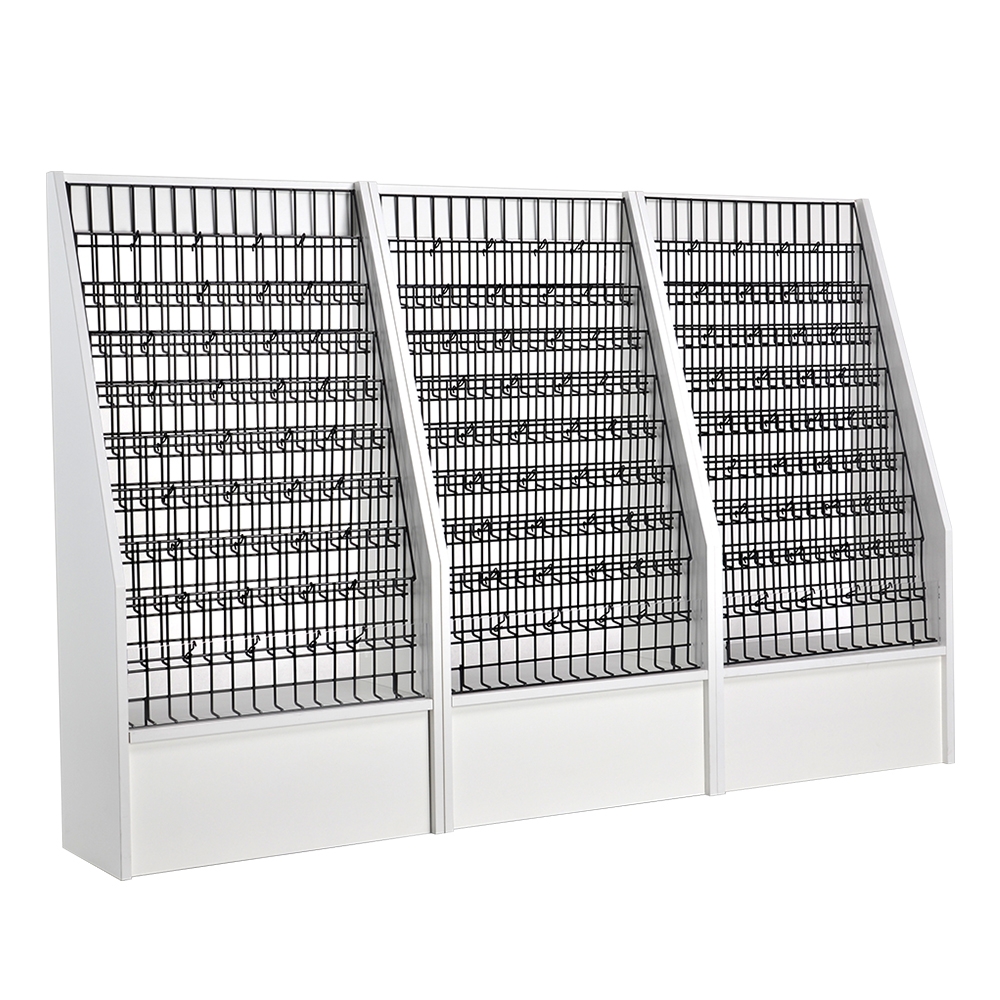 Floor Standing Brochure Holder - 3 Racks w/ 9-Tiers - Ships Same Day