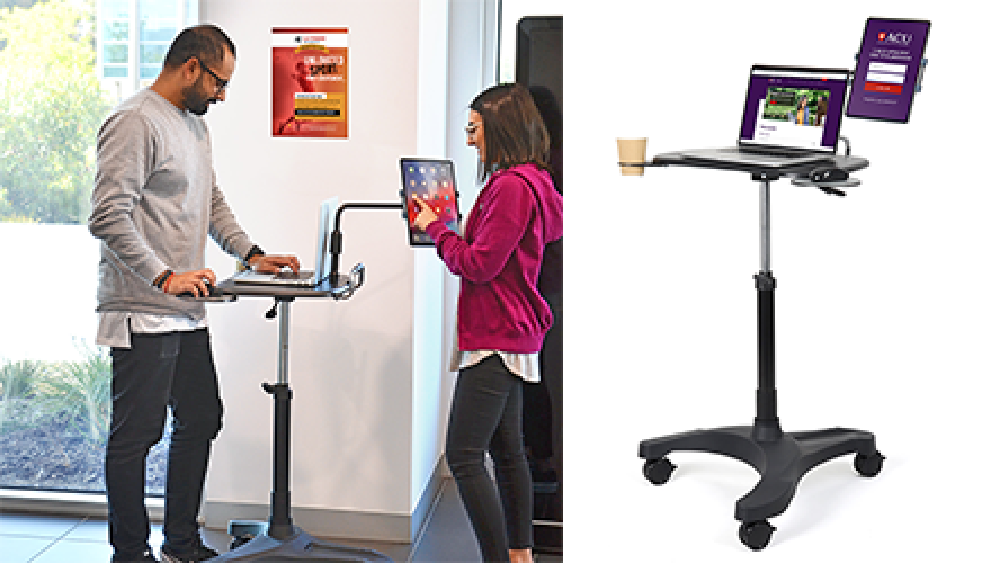 Mobile Laptop Desk - Wheeled Base - Ships Same Day!