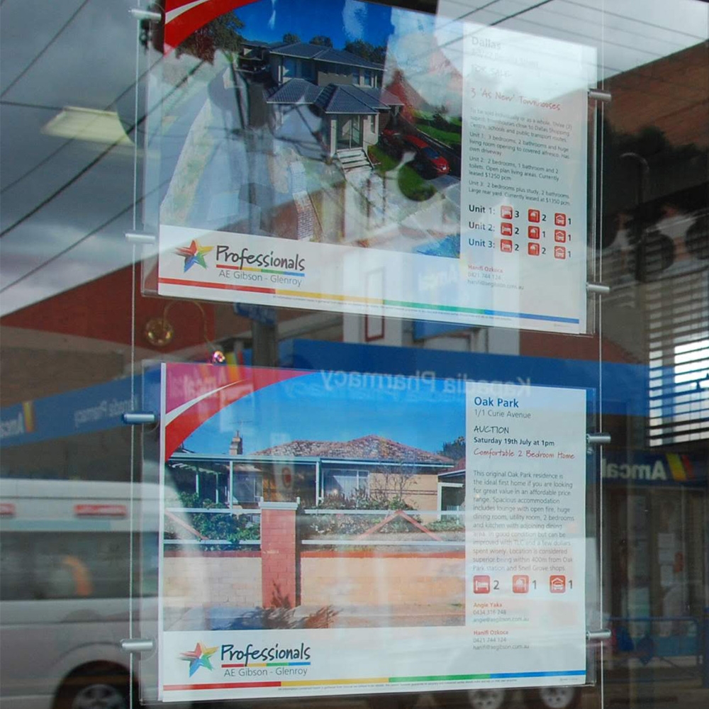 Cable Display Systems - A2 Dual-Sided Acrylic Frame Kits