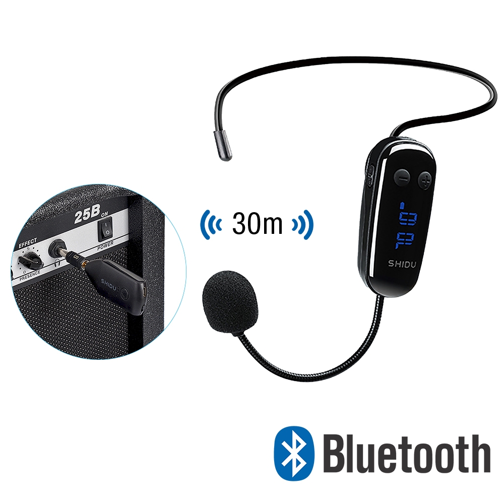 Wireless Headsets Microphone - 30m Bluetooth - Ships Today