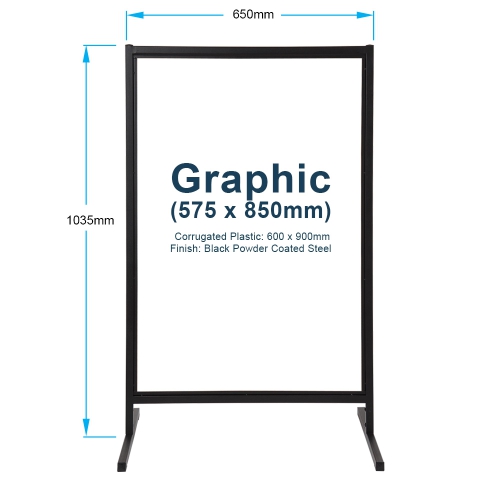 T-Frame Sidewalk Sign with Double-sided Printed Panel