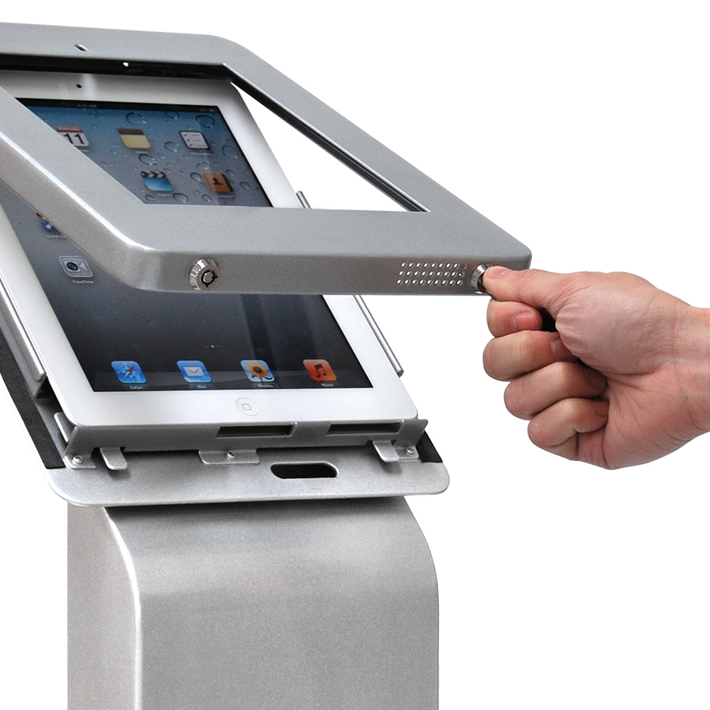 Branded iPad Stand – Silver for 10.2" Tablet – Ships Today!