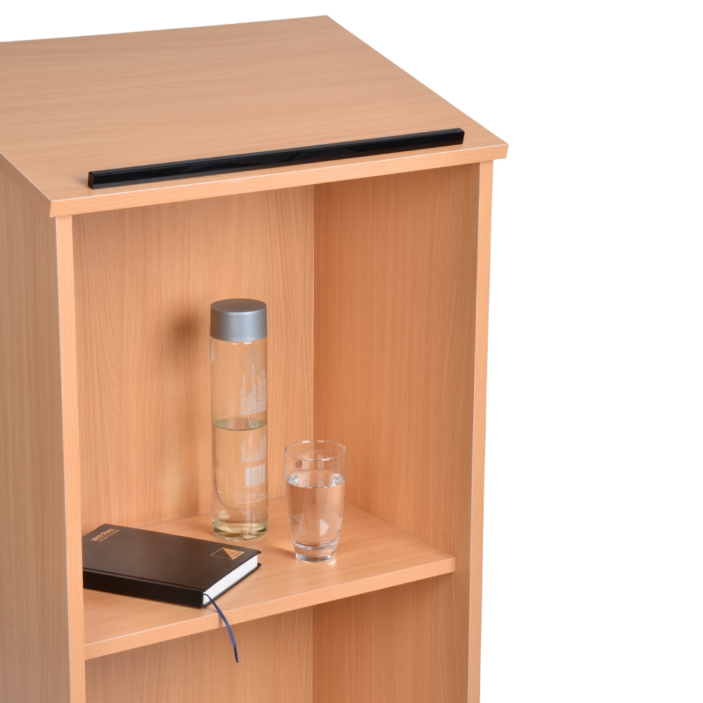 Custom Wood Podiums - Beech Finish w/Custom Printed Graphic Logo!