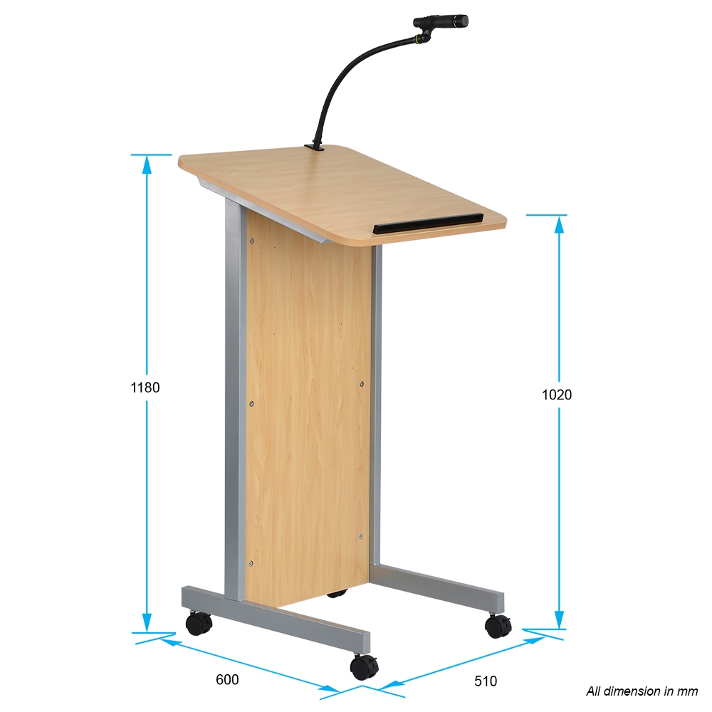 Lectern and Microphone Clamp - 460mm Gooseneck - Ships Same Day!