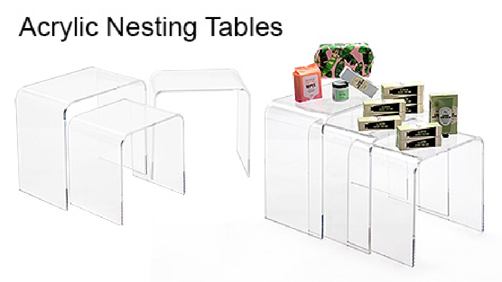 Set of 3 Acrylic Retail Display Risers