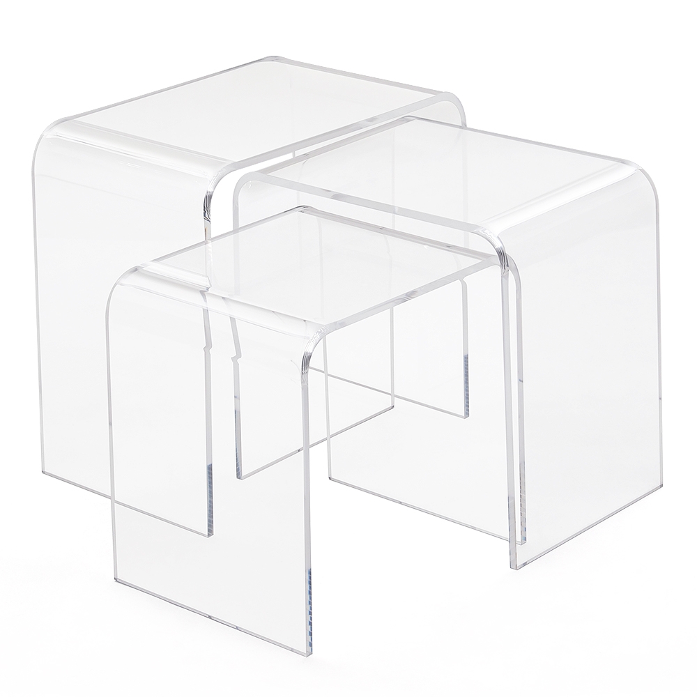 Set of 3 Acrylic Retail Display Risers