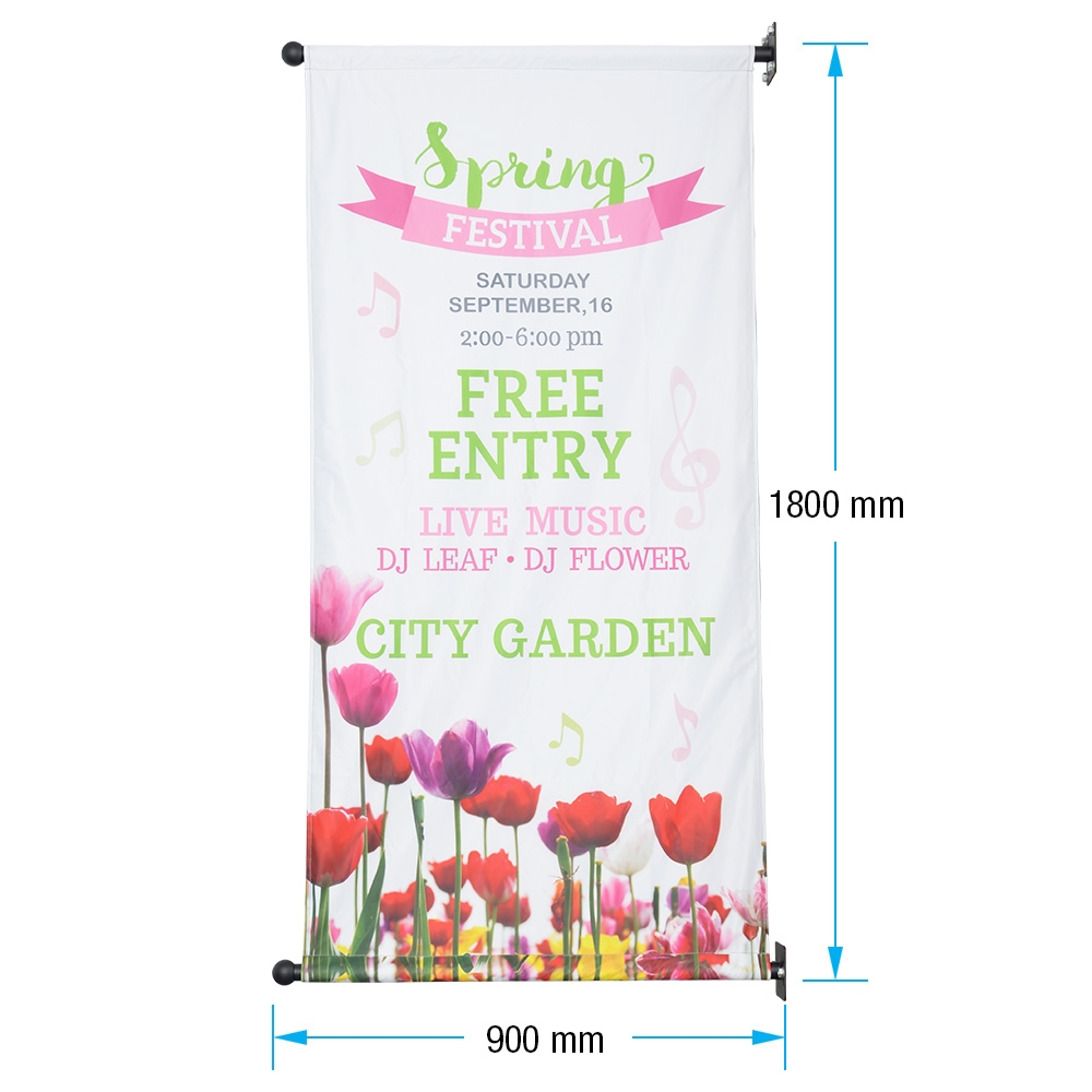Exterior Banner Hanging Systems - Custom Printed 2-Sided 860 x 1800mm ...