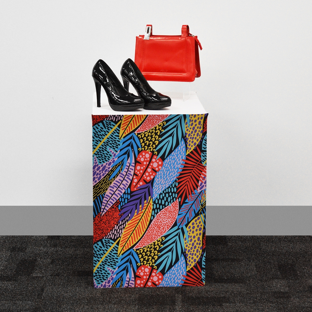 Display Plinth Printing - 3 Stretch Fabric Wrap Sizes w/Custom Design