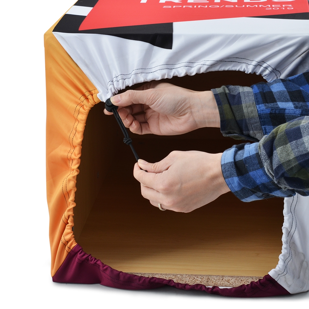 Trade Show Pedestals - 91cm Plinth with Custom Printed Fabric Wrap