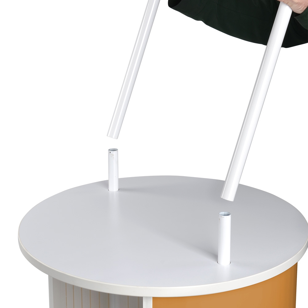 Kiosk Counter Display - Custom Print Vinyl Header & Counter Wrap