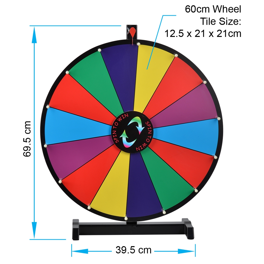 Customizable Prize Wheel -Tabletop w/ 14 Slots - Ships Same Day!