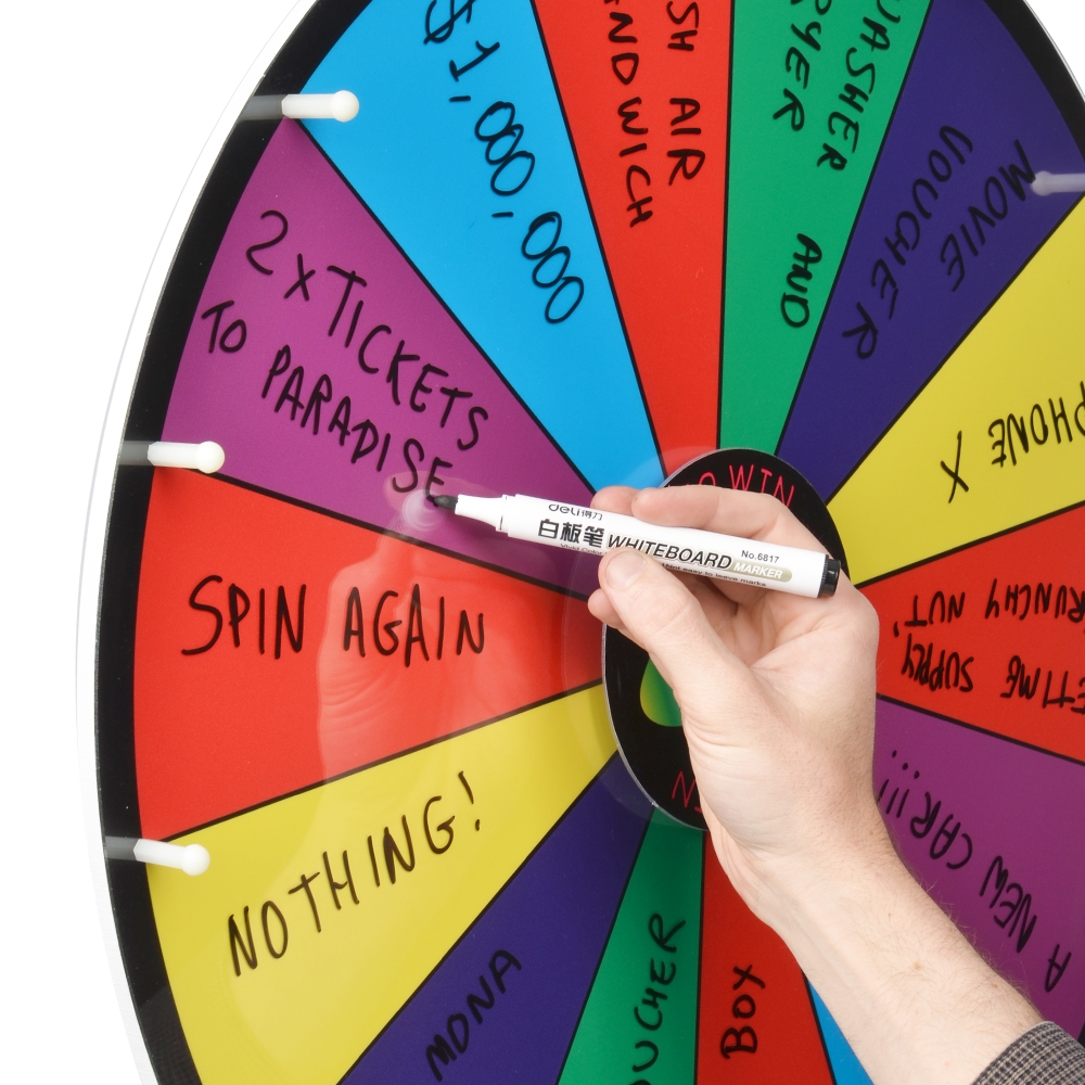 Customizable Prize Wheel -Tabletop w/ 14 Slots - Ships Same Day!