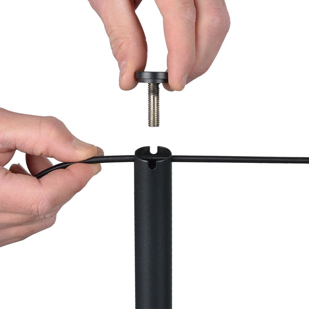 Rope Barrier - 6 Slim Posts & 15m Elastic Cord
