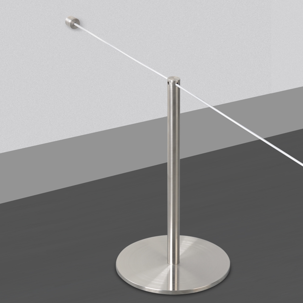 Car Show Display Barriers - 4 Posts w/ 15m Elastic Cord & 2 Wall Receptors