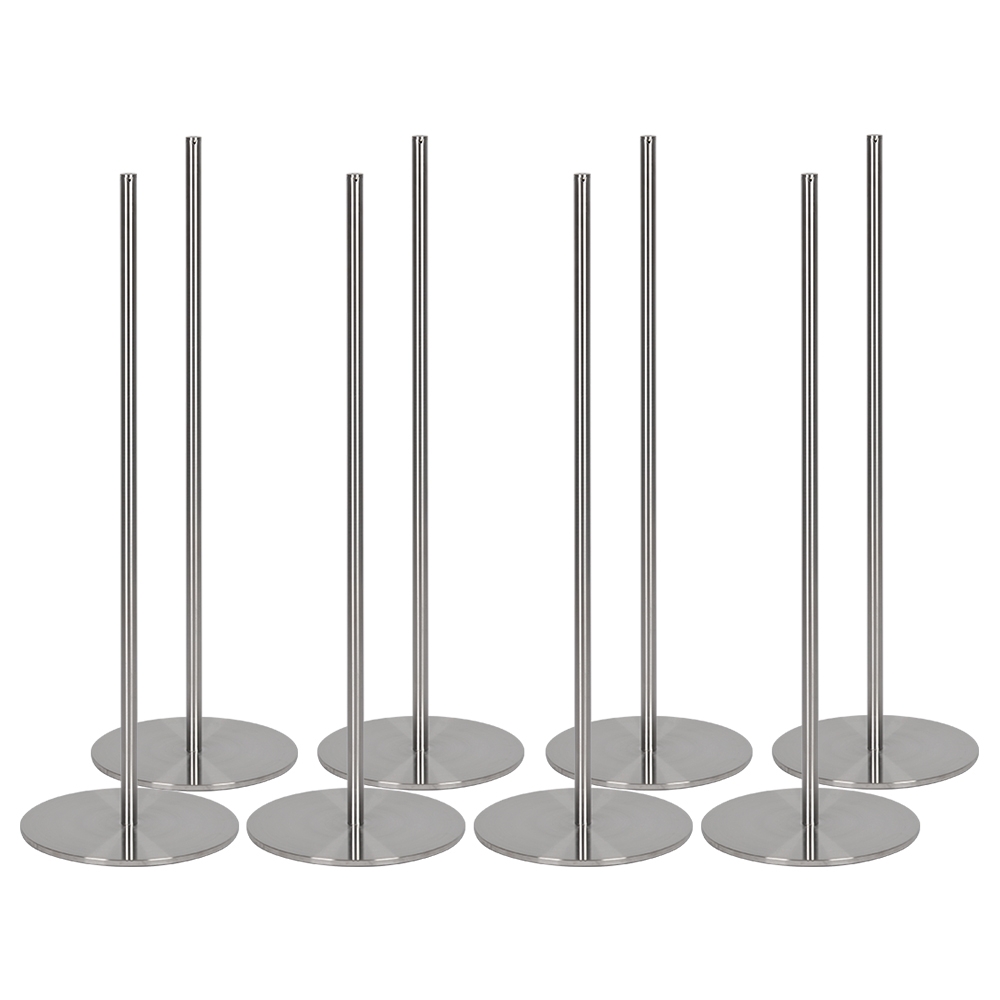Museum Display Barriers - 8 Slim Posts & 30m Elastic Cord